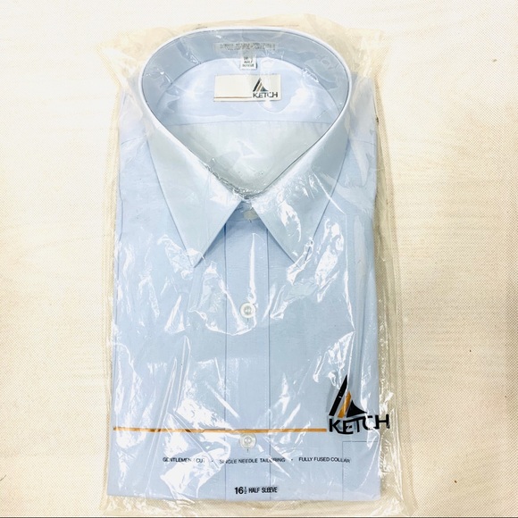 Ketch | Shirts | Ketch Sky Blue Button Up Half Sleeve Shirt | Poshmark
